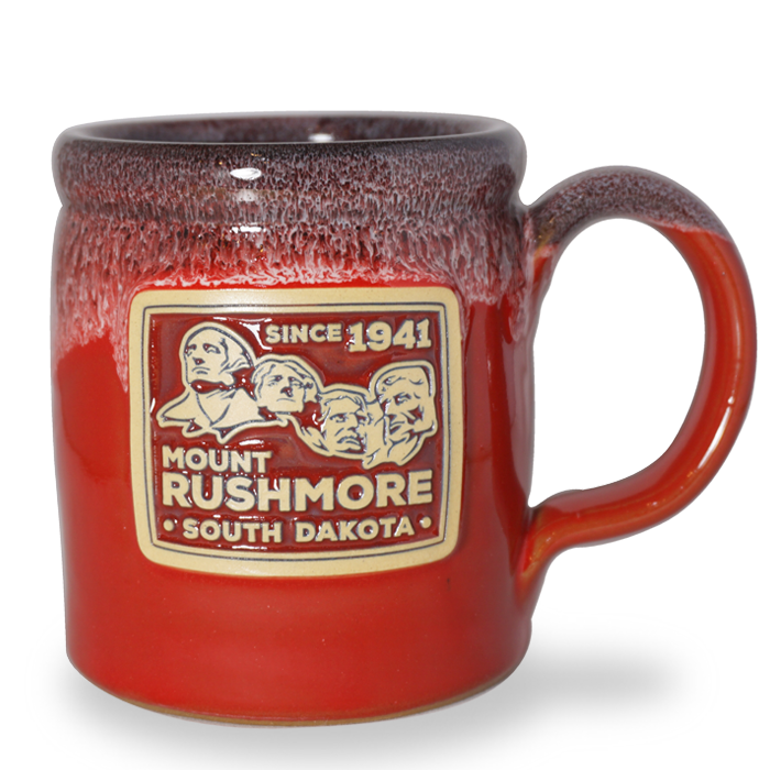 MOUNT RUSHMORE - CAMPER - RED W/ BLACK WHITE – Deneen Pottery